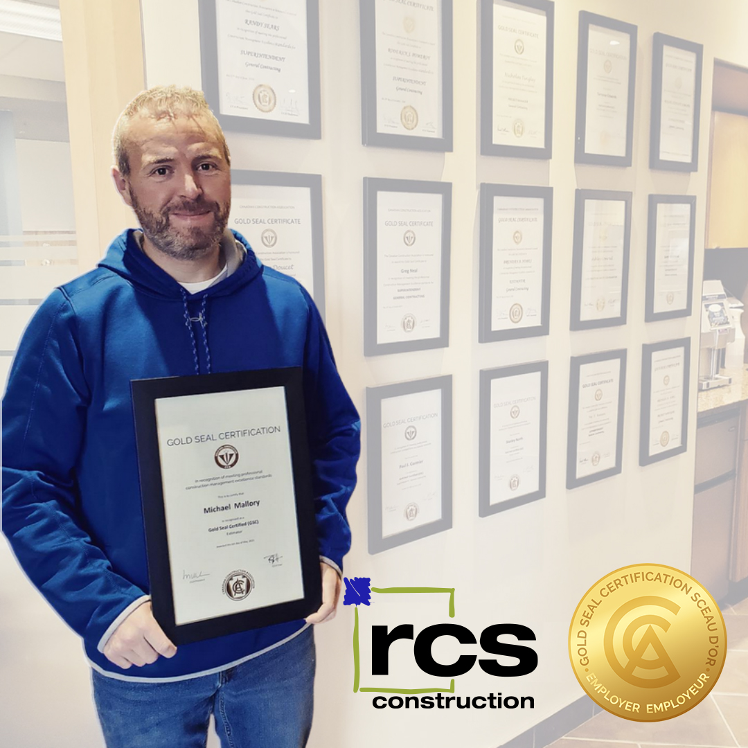 rcs recognized as a Gold Seal Employer - Canadian Construction Association